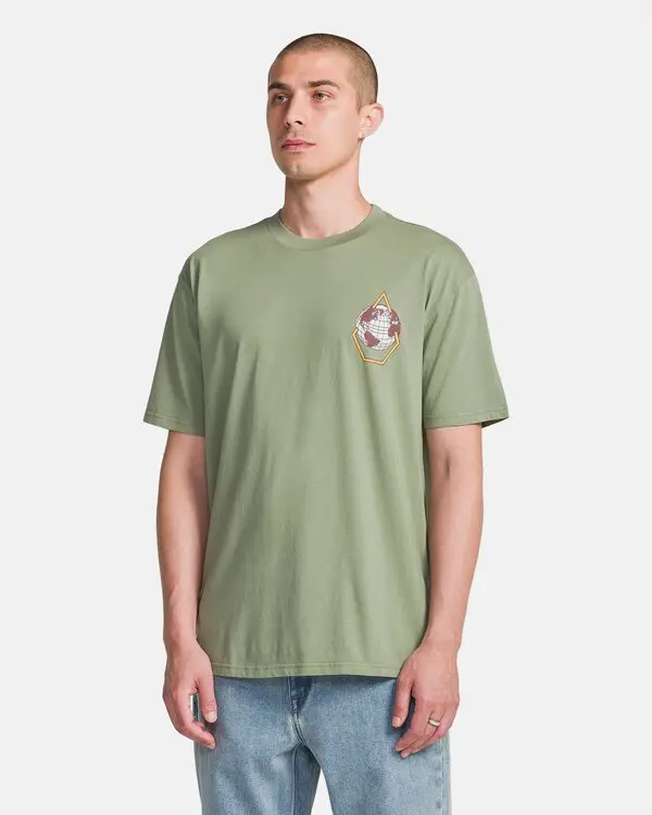 Volcom Great Divide Short Sleeve Tee - Brown Olive