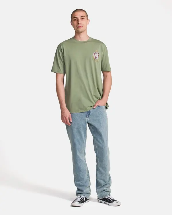 Volcom Great Divide Short Sleeve Tee - Brown Olive
