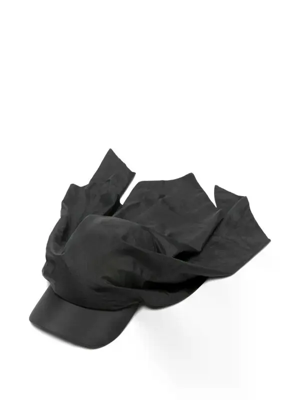 JIL SANDER Draped Hat - Black