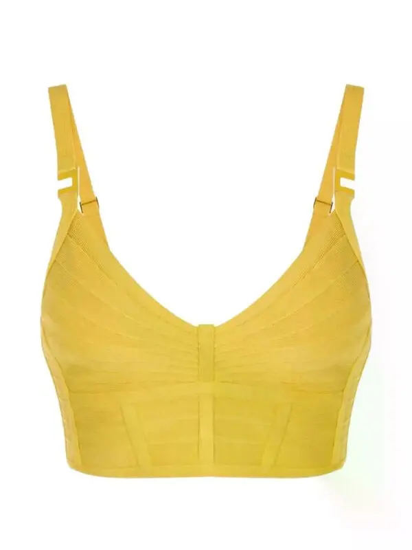 Elisabetta Franchi 3d Knit Crop Top - Yellow