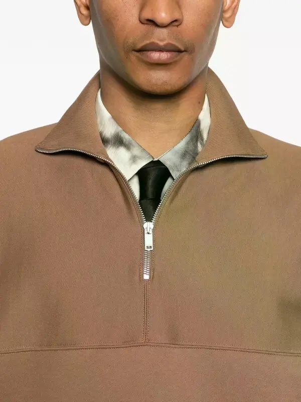 JIL SANDER Quarter-zip Sweatshirt - Brown