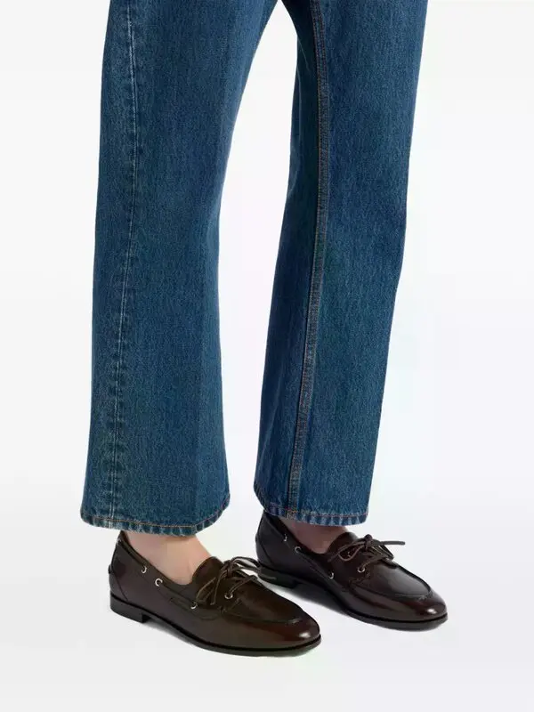 Bally Plume Leather Boat Shoes - Brown