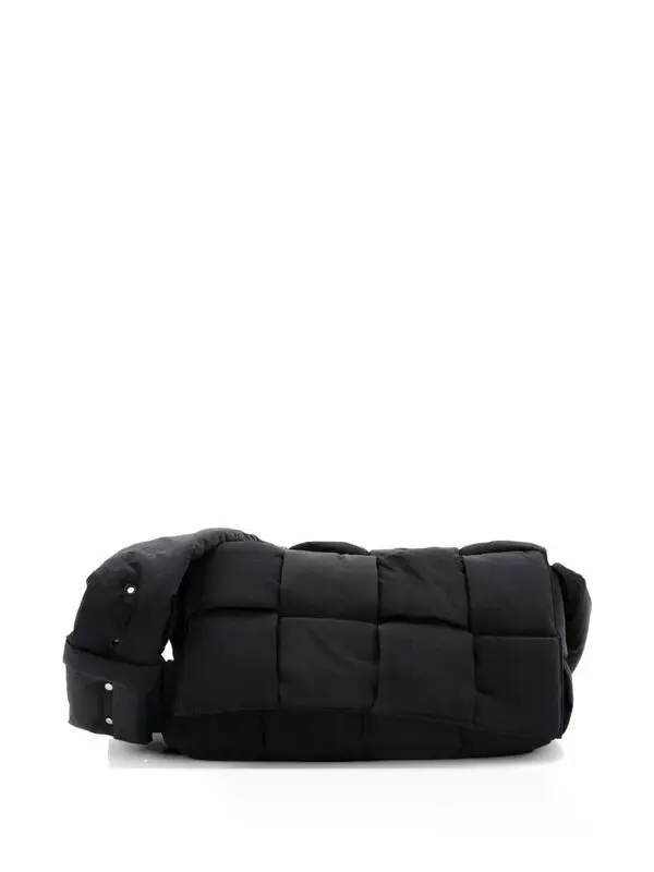 Bottega Veneta Padded Tech Cassette Intrecciato Nylon Crossbody Bag - Black