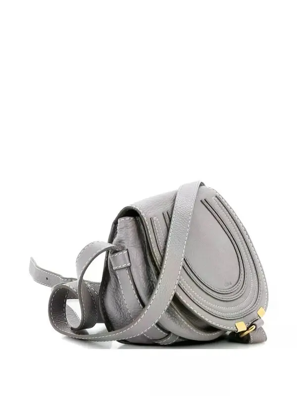 Chloé Marcie Leather Mini Crossbody Bag - Grey