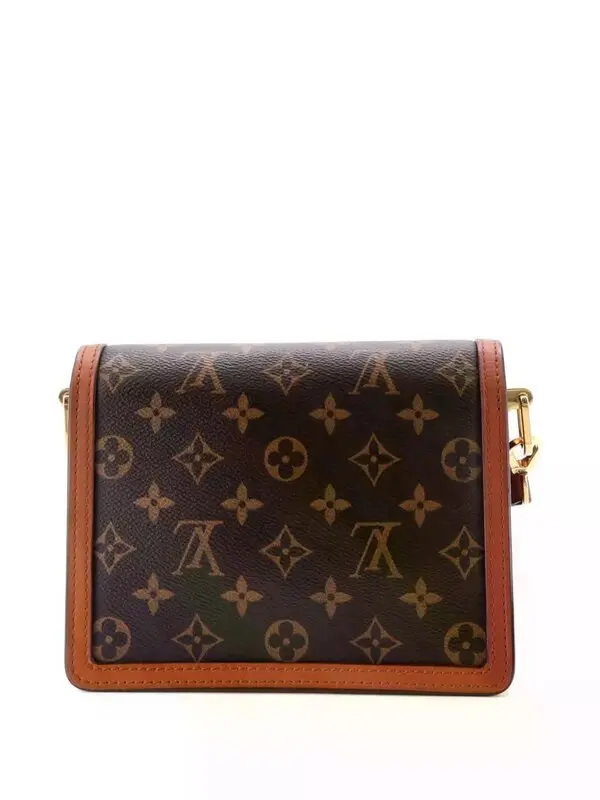 LOUIS VUITTON Dauphine Reverse Monogram Canvas Mini Crossbody Bag - Brown