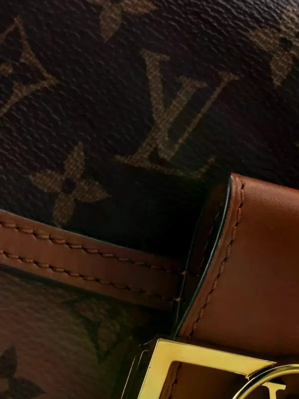 LOUIS VUITTON Dauphine Reverse Monogram Canvas Mini Crossbody Bag - Brown