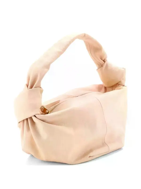 Bottega Veneta Double Knot Leather Mini Hobo Bag - Neutrals