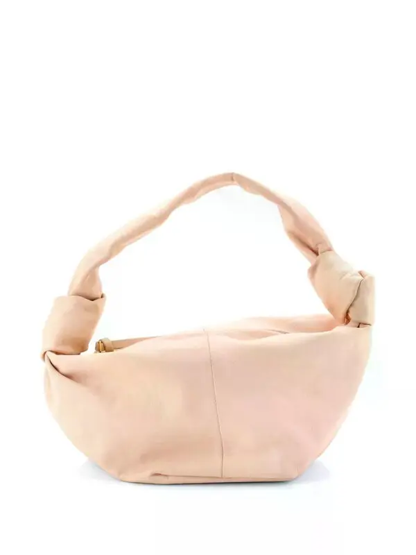 Bottega Veneta Double Knot Leather Mini Hobo Bag - Neutrals