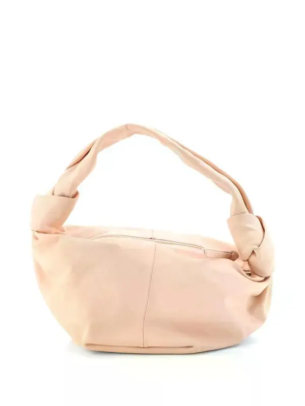 Bottega Veneta Double Knot Leather Mini Hobo Bag - Neutrals