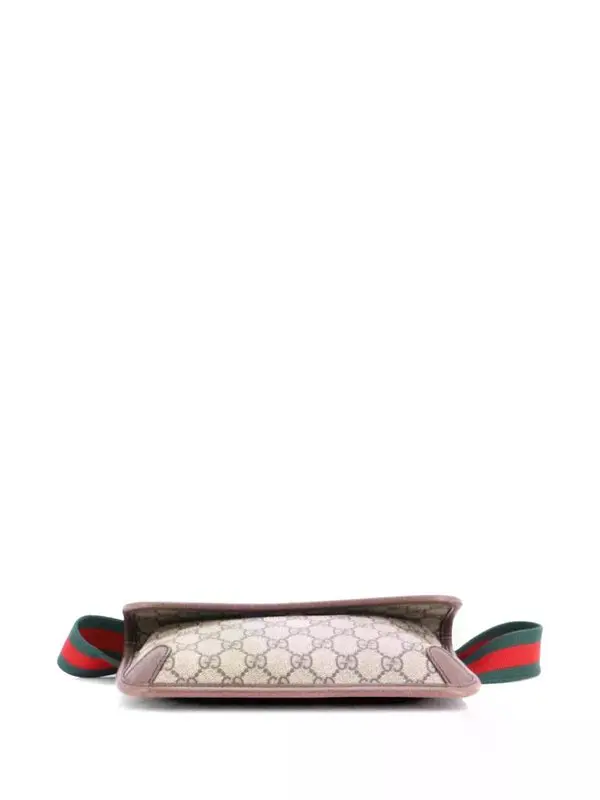 Gucci Neo Vintage Flap Gg Coated Canvas Belt Bag - Brown