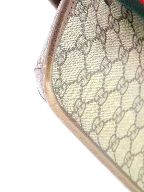 Gucci Neo Vintage Flap Gg Coated Canvas Belt Bag - Brown