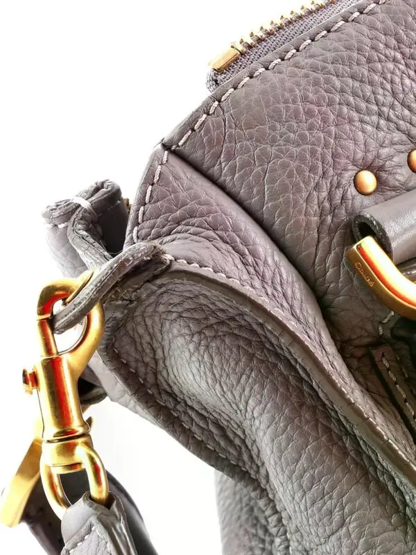 Chloé Marcie Leather Medium Satchel - Grey