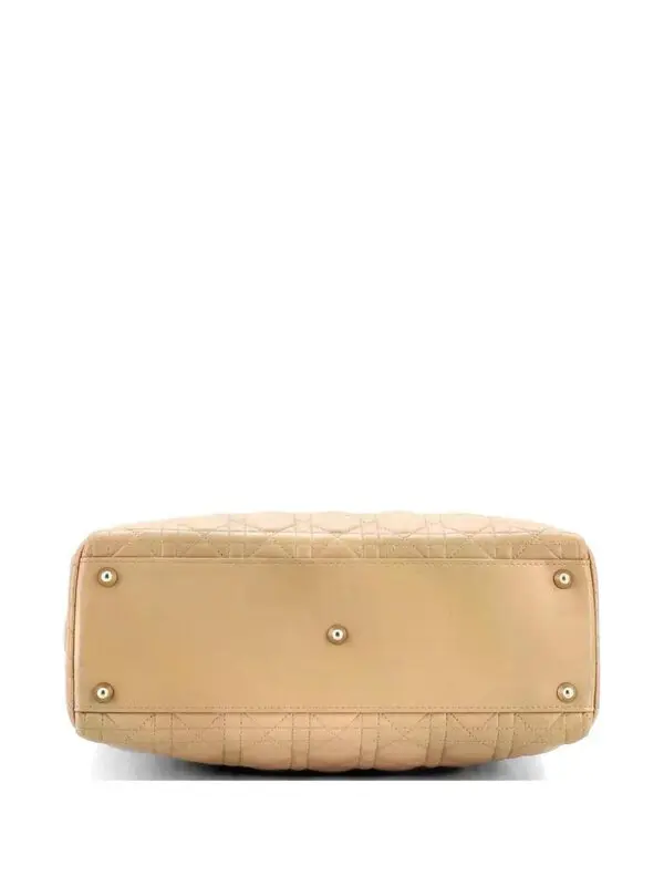 Dior Lady Large Tote Bag Quilted Lambskin - Neutrals