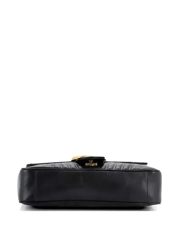 Gucci Gg Marmont Flap Shoulder Bag Matelasse Leather Medium