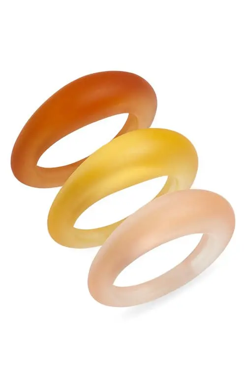 OPEN EDIT Ombré Resin Ring Set Of 3 - Sunset Ombre