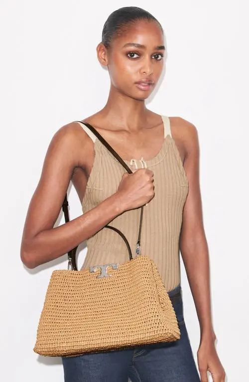 Tory Burch Eleanor Straw Satchel - Honeycomb