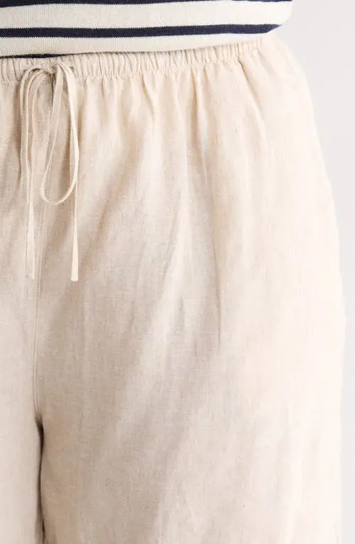 Caslon Linen Blend Drawstring Shorts - Flax