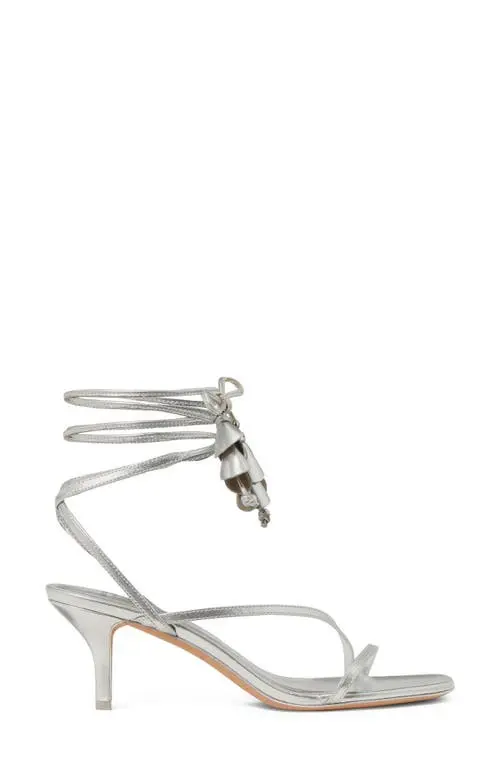 Kate Spade New York Ankle Wrap Sandal - Silver