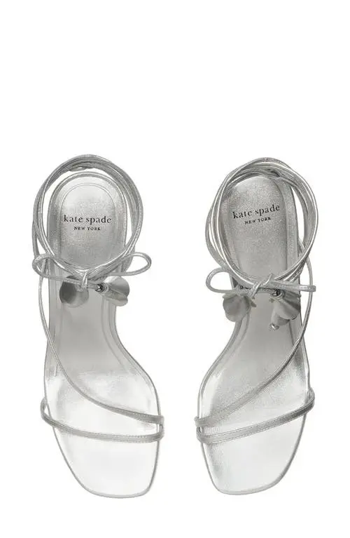 Kate Spade New York Ankle Wrap Sandal - Silver