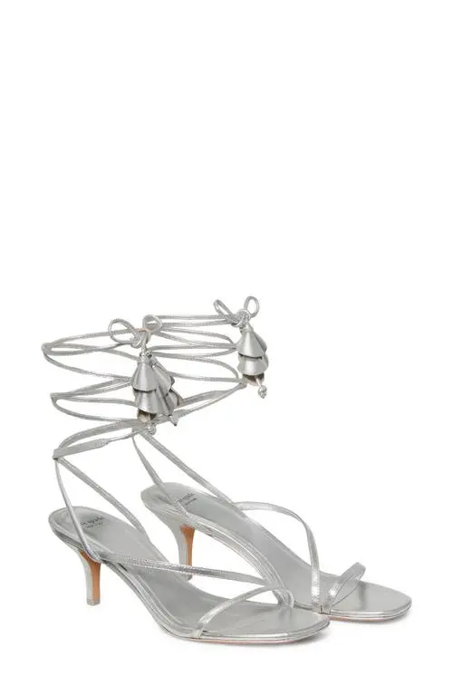 Kate Spade New York Ankle Wrap Sandal - Silver