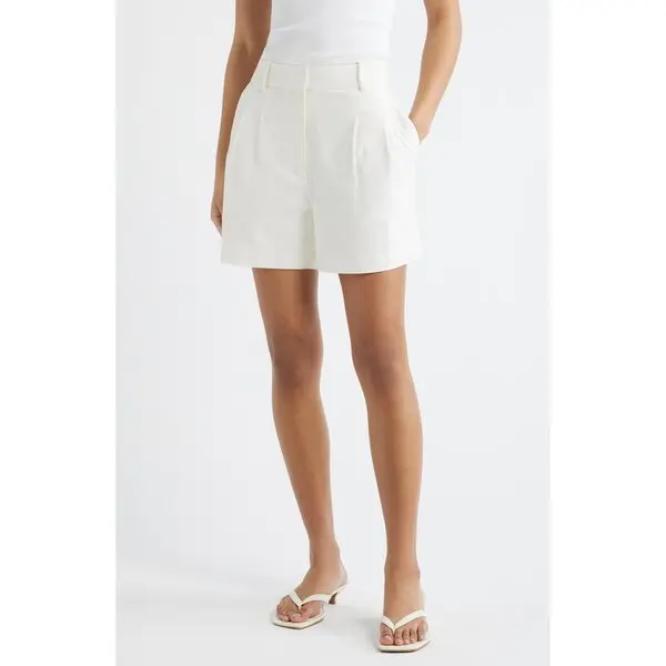 OPEN EDIT Linen Blend Everyday Shorts - White