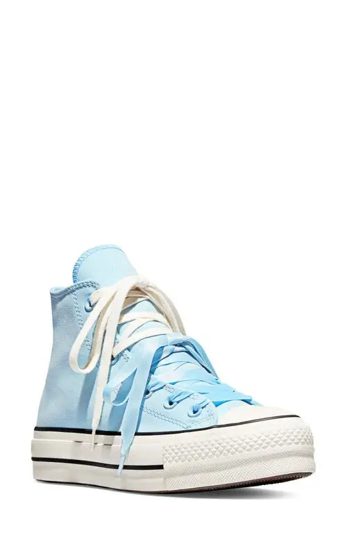 CONVERSE Chuck Taylor All Star Lift Peached High Top Sneaker - Clear Skies/egret/black