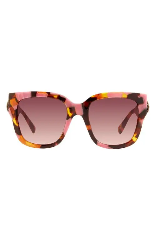 Kurt Geiger 54mm Square Sunglasses - Pink Havana/pink Ds