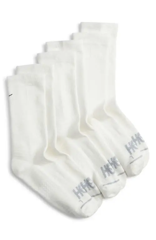 HOKA® Run Crew Socks 3 Pack - White/white/white