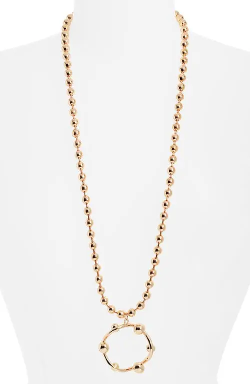 OPEN EDIT Long Ball Chain Pendant Necklace - Gold