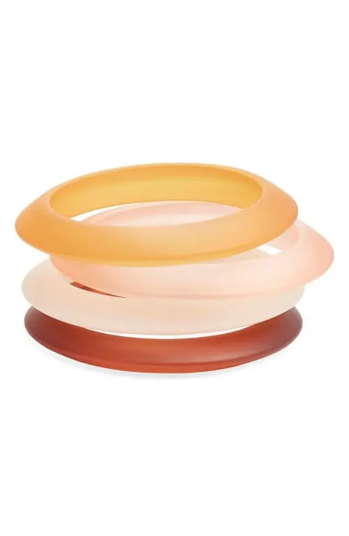 OPEN EDIT Set Of Ombré Resin Bangle Bracelets - Sunset Ombre