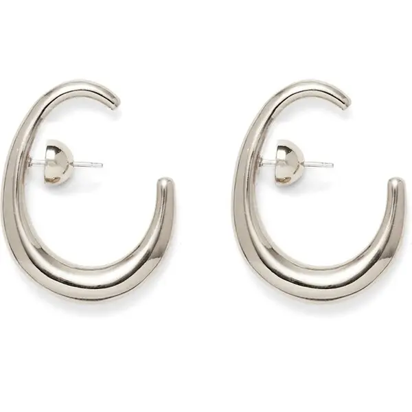 Lady Grey Lair Huggie Hoop Earrings - Silver