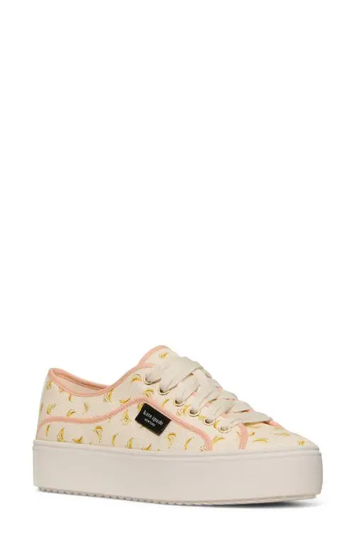 Kate Spade New York Banana Platform Sneakers - Cream
