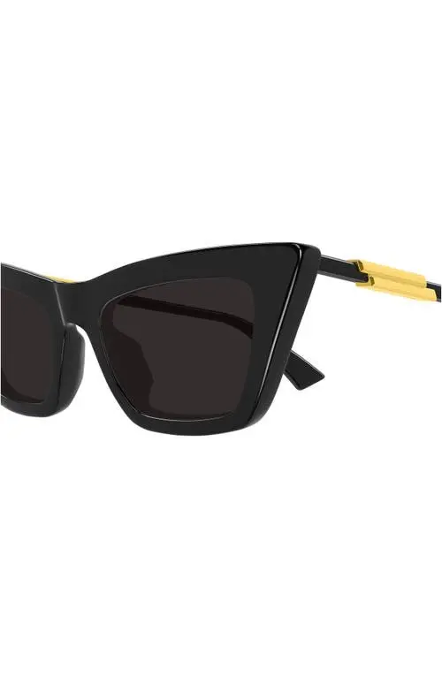 Bottega Veneta 53mm Cat Eye Sunglasses - Black