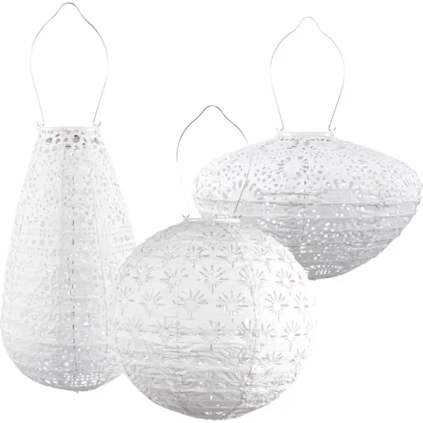 ALLSOP HOME & GARDEN Soji Stella Solar Lantern Multi-shape 3-pack - White