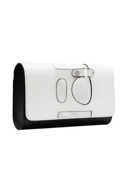 Perrin Le Rond Clutch - White/black