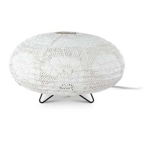 ALLSOP HOME & GARDEN Soji Stella Solace Oval Yarrow Table Lamp - White