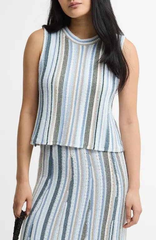 Barbour Josie Stripe Knit Tank - White/blue Multi