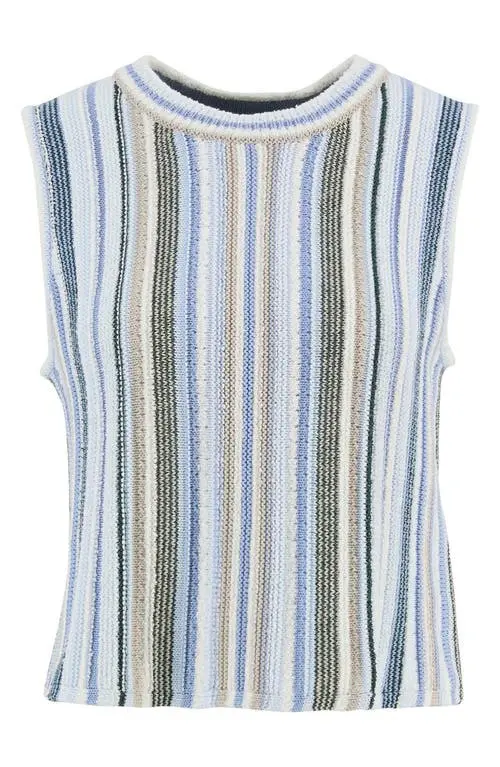 Barbour Josie Stripe Knit Tank - White/blue Multi