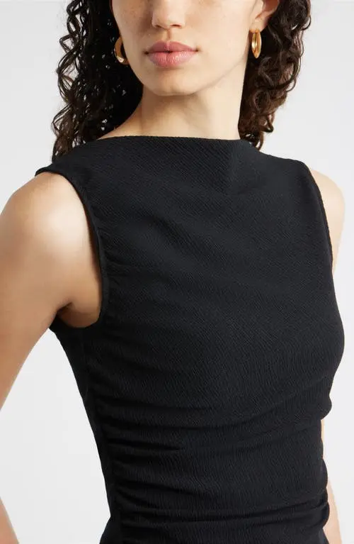 Nordstrom Ruched Sleeveless Top - Black