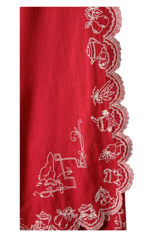 DAMSON MADDER Natalina Embroidered Sleeveless Dress