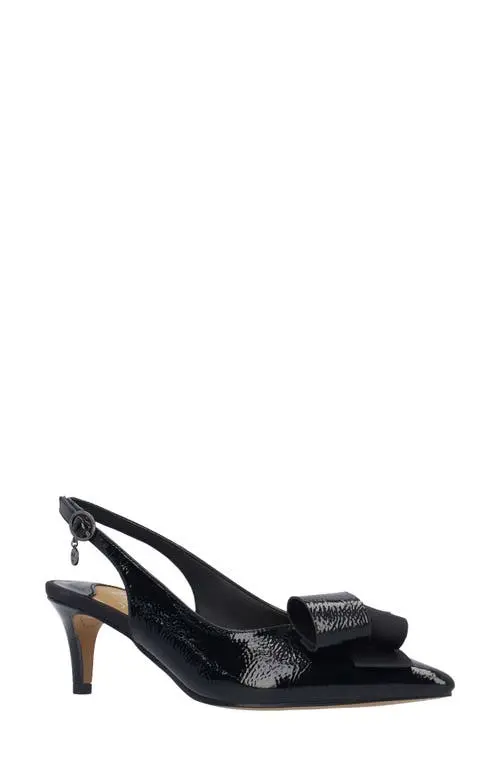 J. Reneé Delara Pointed Toe Slingback Pump - Black