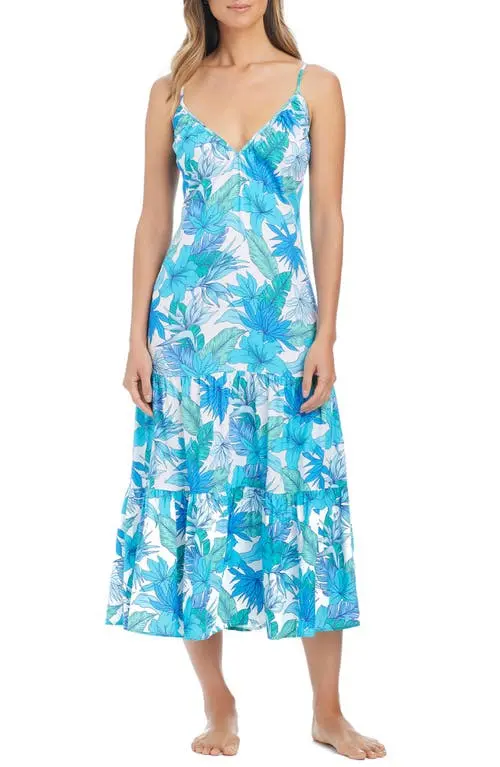ROD BEATTIE Print Cover-up Midi Dress - Cool