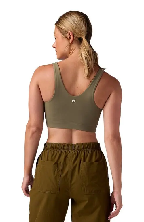 BACKCOUNTRY Destination Longline Bra Top - Kalamata
