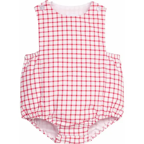 LITTLE ENGLISH Plaid Louis Sunsuit - Red Windowpane