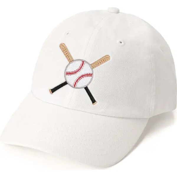 SWEET WINK Batter Up Patch Baseball Cap - White