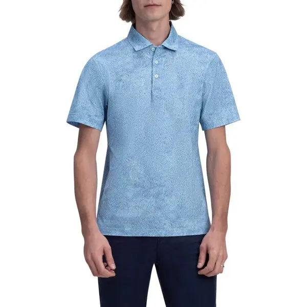 Bugatchi Ooohcotton® Abstract Print Stretch Cotton Polo