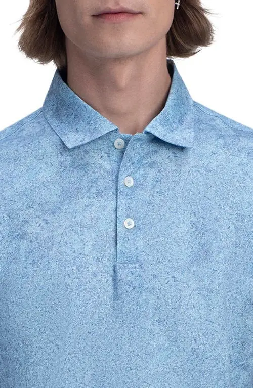 Bugatchi Ooohcotton® Abstract Print Stretch Cotton Polo