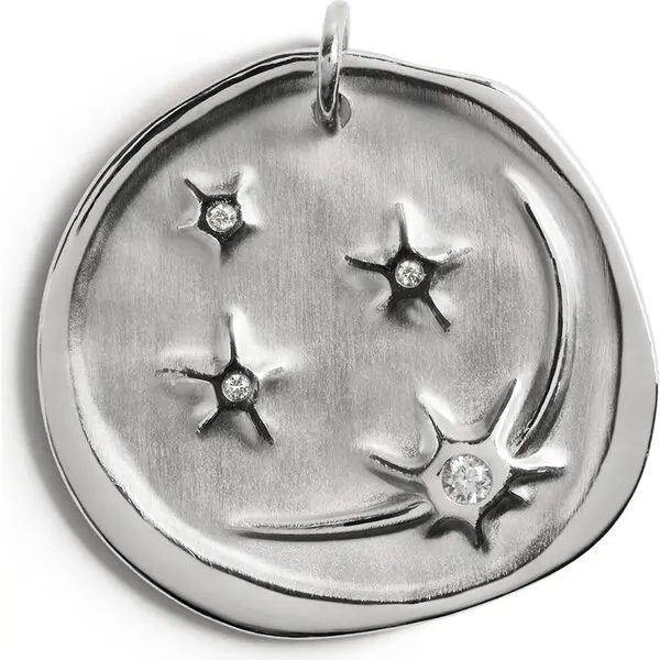 Monica Vinader Cosmic Ancient Coin Lab-grown Diamond Charm - Sterling Silver
