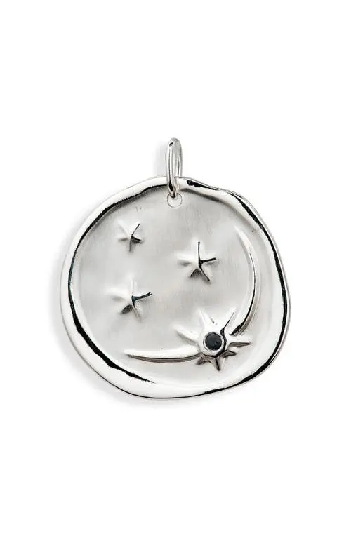 Monica Vinader Cosmic Ancient Coin Charm - Sterling Silver/sapphire