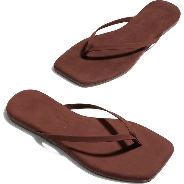 Tkees Lily Square Toe Flip Flop - Bourbon